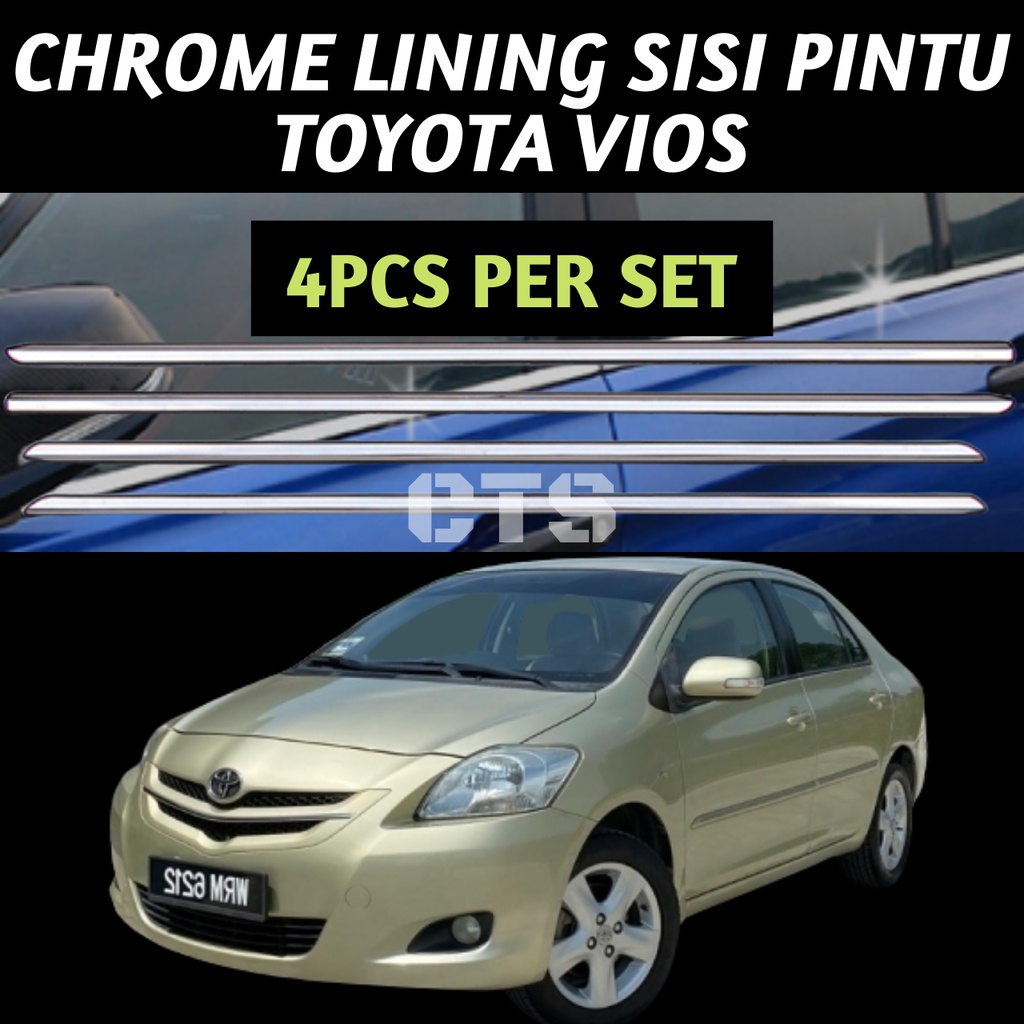 Window Chrome Lining Toyota Vios 2008 / Door Belt Moulding Toyota Vios ...