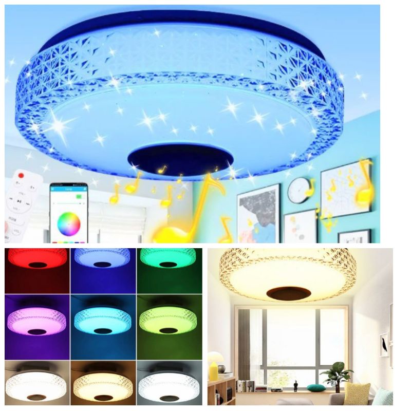 Multi-color CEILING LIGHTS WITH MP3 MUSIC SPEAKER BLUETOOTH CONNECTION ...