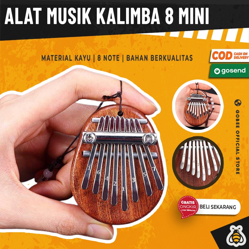 KAYU Kalimba Mini Musical Instrument 8key Wooden Thumb Piano Musical ...