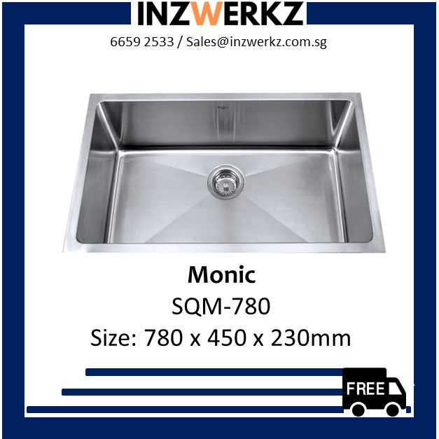 Monic SQM 780 Stainless Steel Kitchen Sink | Shopee Singapore