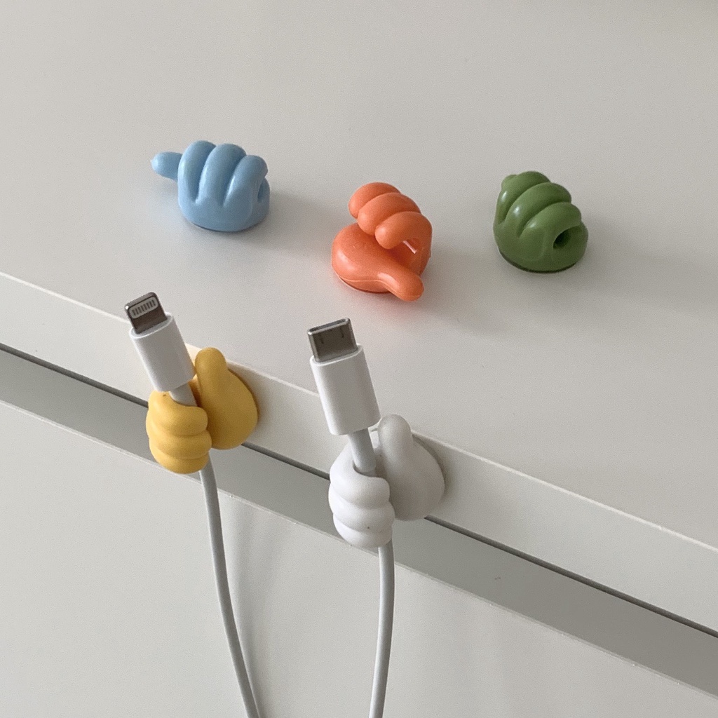 Ohaya ins Thumb Data Cable Storage Fixed Sticky Hook Organizer ...
