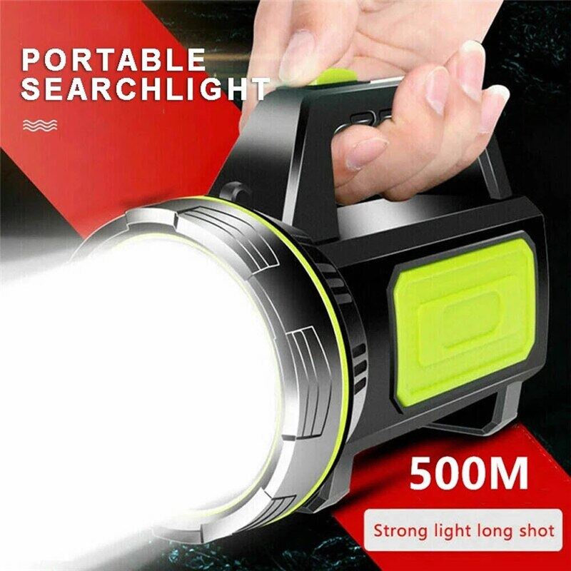 Heavy duty flashlight rechargeable torchlight ultra bright touch light ...