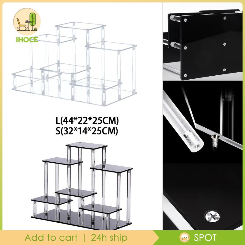 [Ihoce] Acrylic Display Stand Tiered Display Stand Display Riser for ...