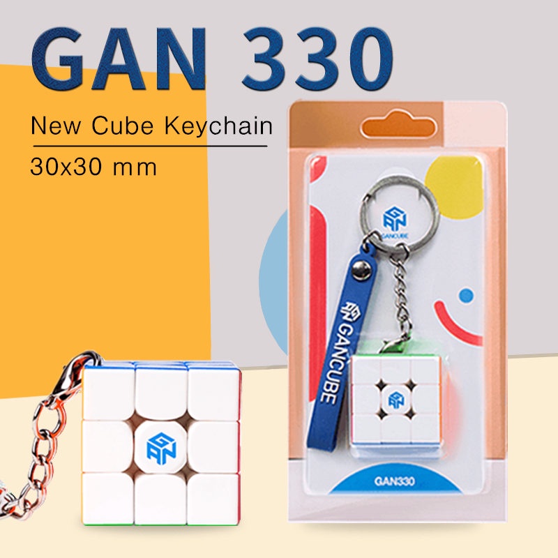 GAN 330 Keychain Cube Gan330 Mini Keychain Magic Speed Gan 3X3 Cube Stickerless Gans Puzzle Cube ...
