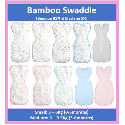 (10.10 SALE) (0 to 6 months) Baby Swaddle Bamboo Sleeping Bag Swaddle ...