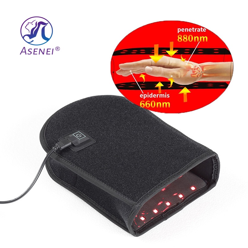 Asenei Red Light Infrared Therapy Device For Hand Pain Relief Near Mitten Glove Arthritis ...