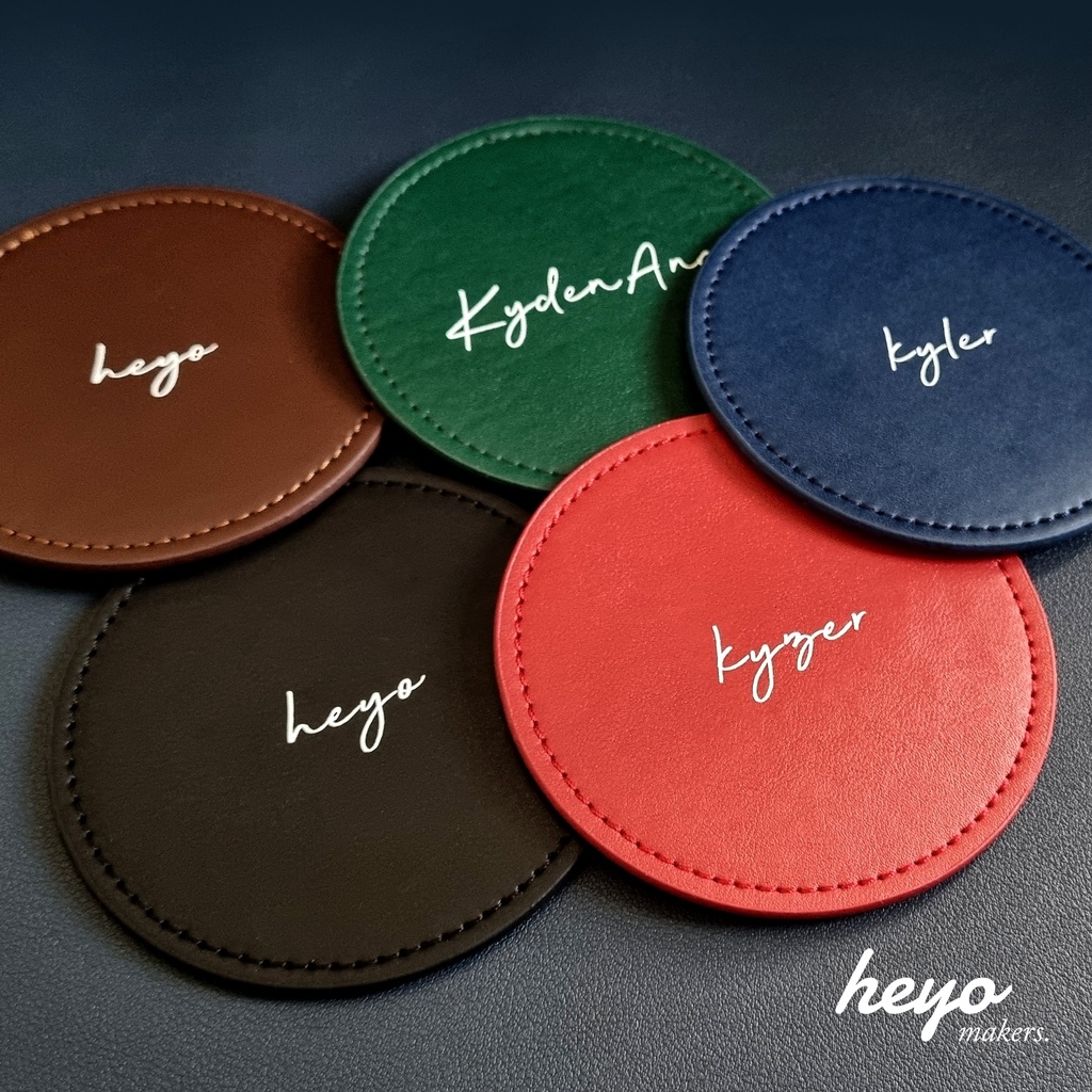 Personalised Leather Coaster | Customised Coaster W Name | Personalised ...