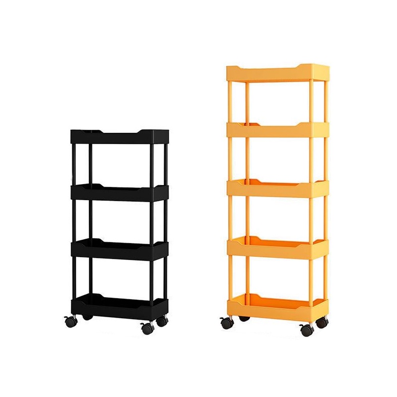 YOULITE Kitchen Shelf Floor Multi-Tier Movable Trolley Storage Rack ...