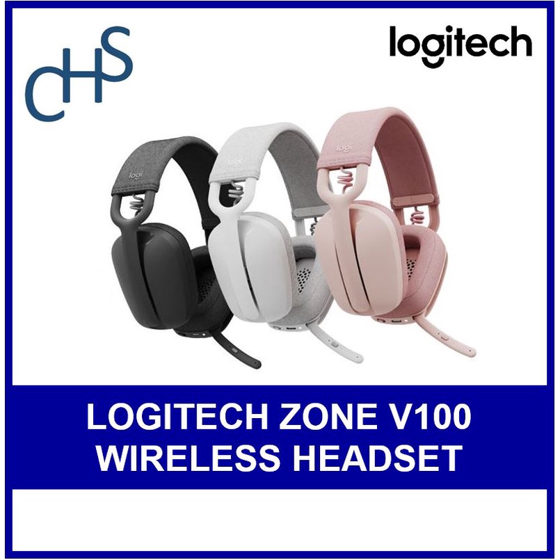 Logitech Zone Vibe 100 Wireless Headset Lightweight, wireless ...