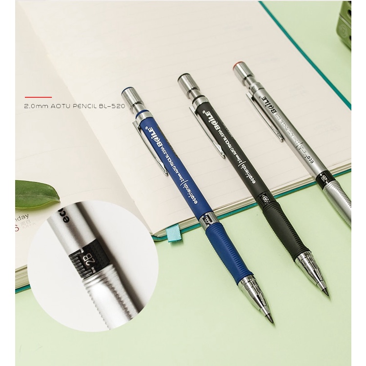 Automatic Mechanical Pencil 2.0mm Pencil / Lead Refills 2.0mm | Shopee ...