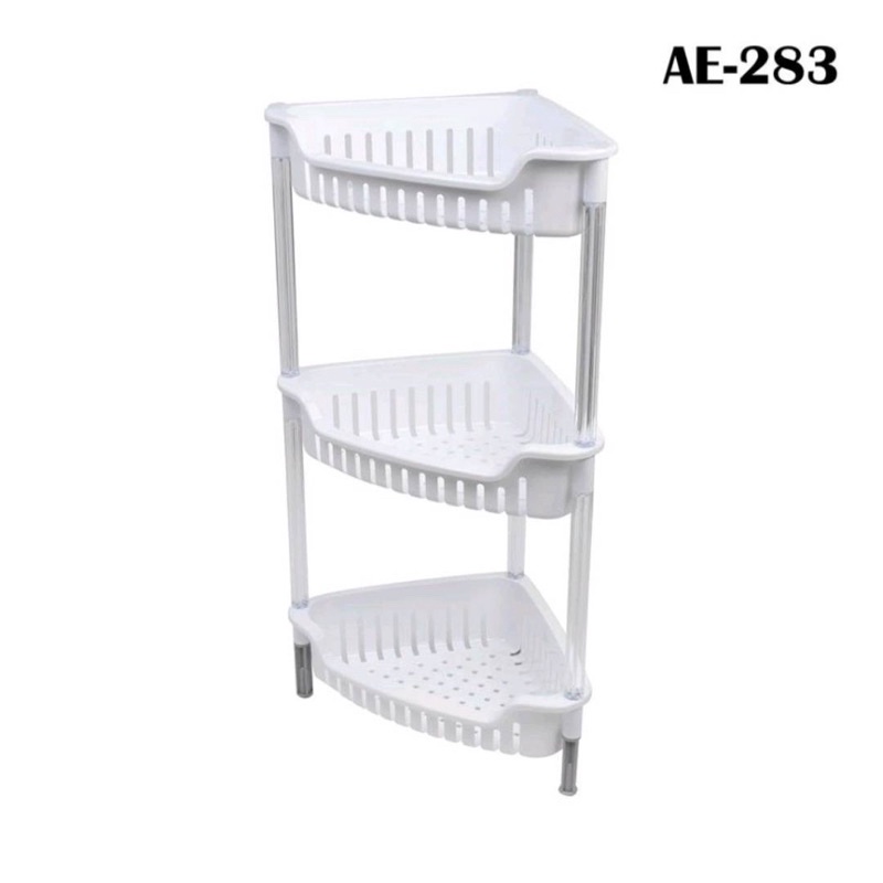 Keyway Model AE-283 3-Tier Plastic Triangle Corner Shelf | Shopee Singapore