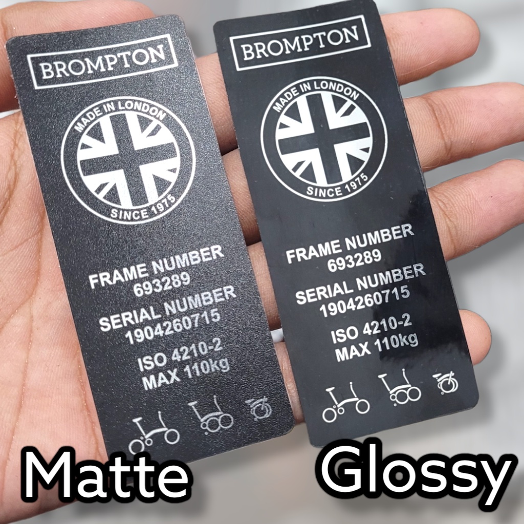 Brompton Premium Number Series decal sticker | Shopee Singapore