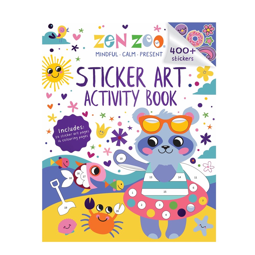 Zen Zoo Animals Sticker Art Book with 400+ Stickers & Activities For ...