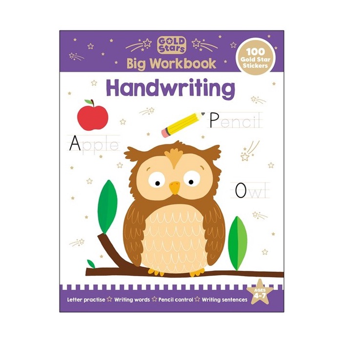 Gold Stars Handwriting Big Workbook For Kids To Learn Writing With ...
