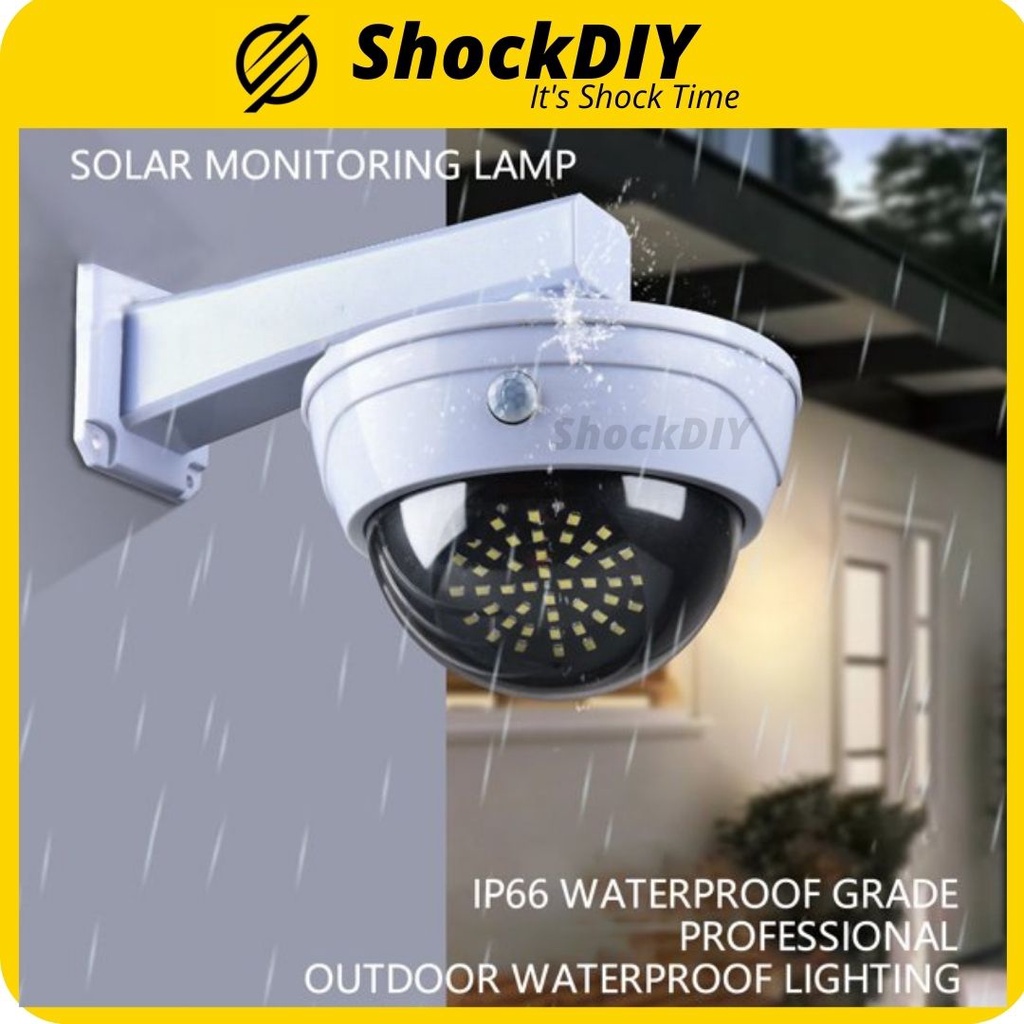 Security Camera Light Water Proof Solar Panel LED Dummy Cctv Fake Solar ...