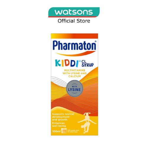 PHARMATON Kiddie CL Syrup Multivitamins with Lysine and Calcium 100ml ...