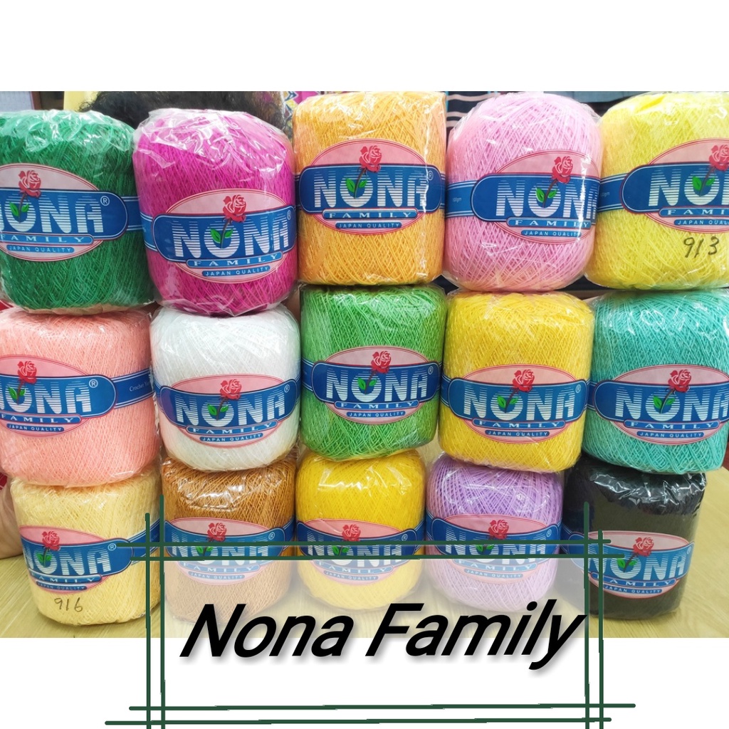100g Japan Quality Nona Family Crochet Yarn Benang Kait Knitting Yarn ...