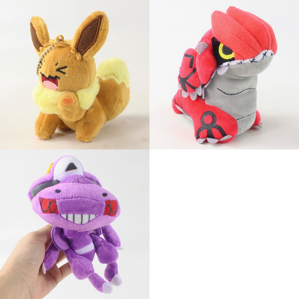 12-20cm Takara Tomy Anime Pokemon Groudon Eevee Genesect Kawaii Key ...