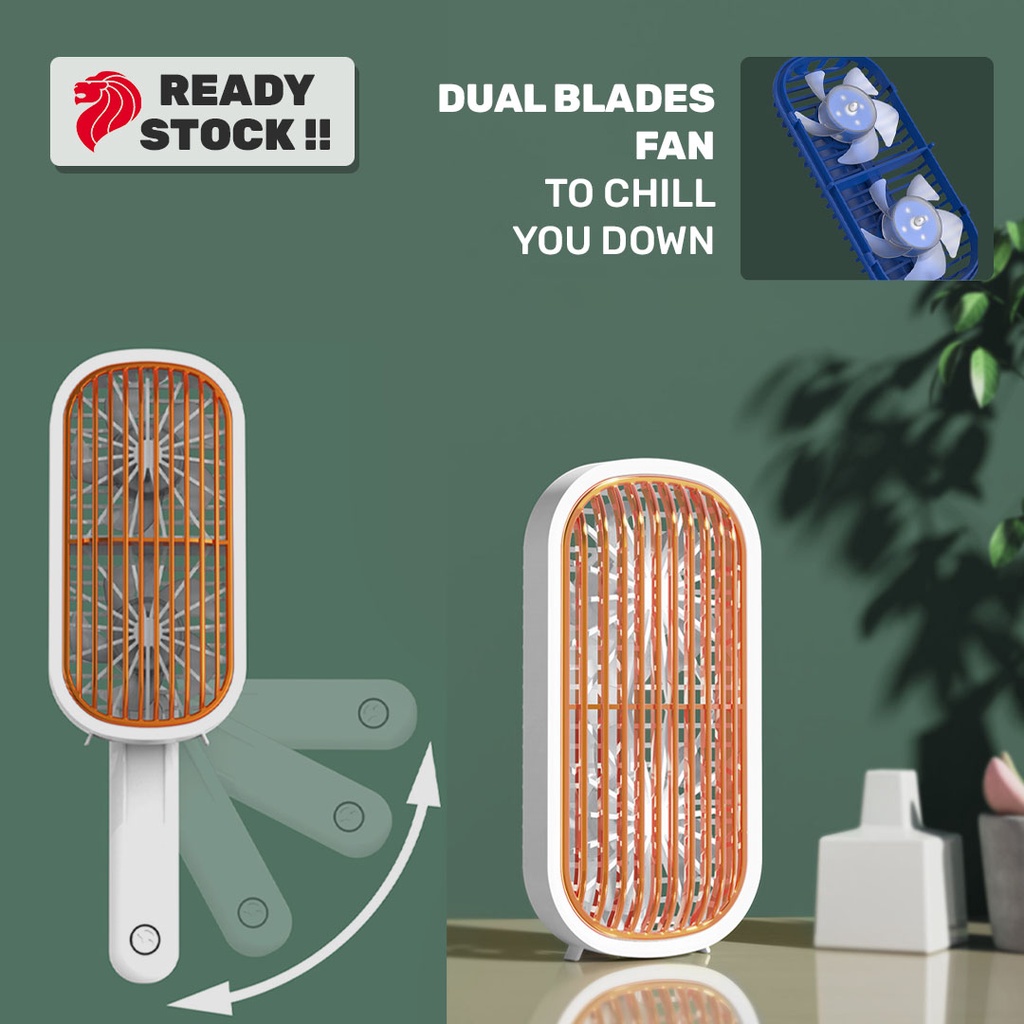 Portable Handheld Power Fan USB Rechargeable | Mini Fan | Dual Blades ...