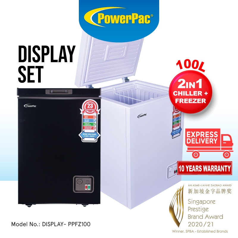 PowerPac DISPLAY SET Chest Freezer 100L/150L/ 250L CFC Free, Chiller ...