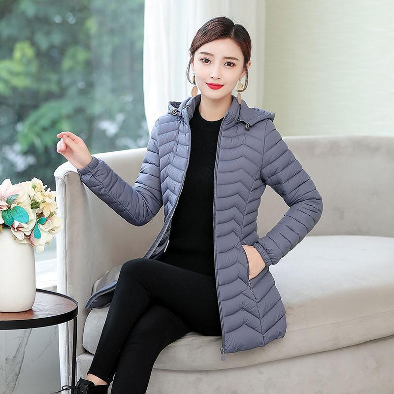 Autumn Winter New Women's Mid-length Padded Jackets Slim Fit, Thin and ...