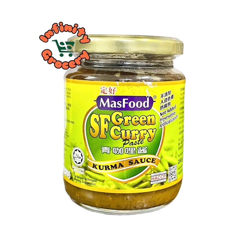 [Halal] 定好 青咖喱酱 | MasFood Green Curry Sauce | Sos Kari Hijau Kurma ...