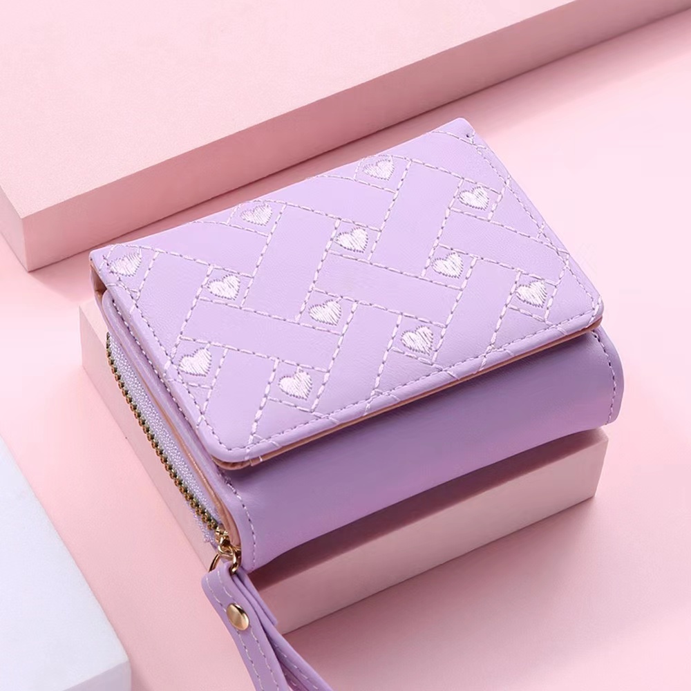 Fashion Mini Embroidered Heart Coin Purse | Shopee Singapore