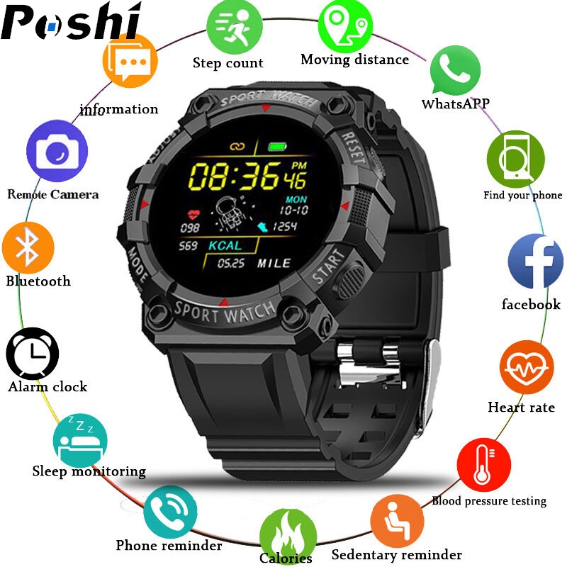 POSHI NEW Men Smart Watch Fashion Fitness Multifunction Sports Activity ...