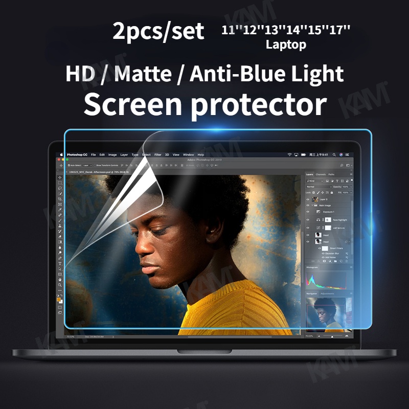Kam 2pcs/Set Laptop Screen Protector 14" 15.6" 13.3" 17.3" 12.5" 11.6 ...