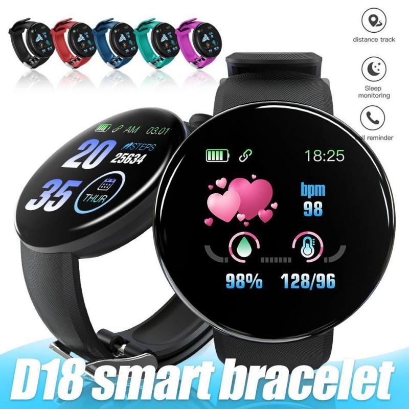 D18 Bluetooth Smartwatch Waterproof Round Screen Smart Watch Sports ...