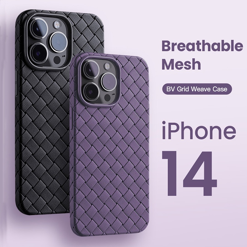 Breathable Mesh BV Grid Weave Cooling Phone Case For iPhone 14 13 12 11 ...