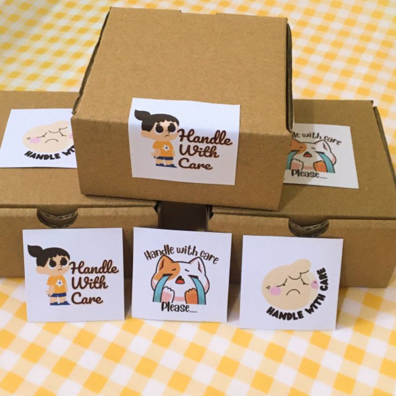 Label handle with care for packaging/Sticker handle with care/Sticker ...
