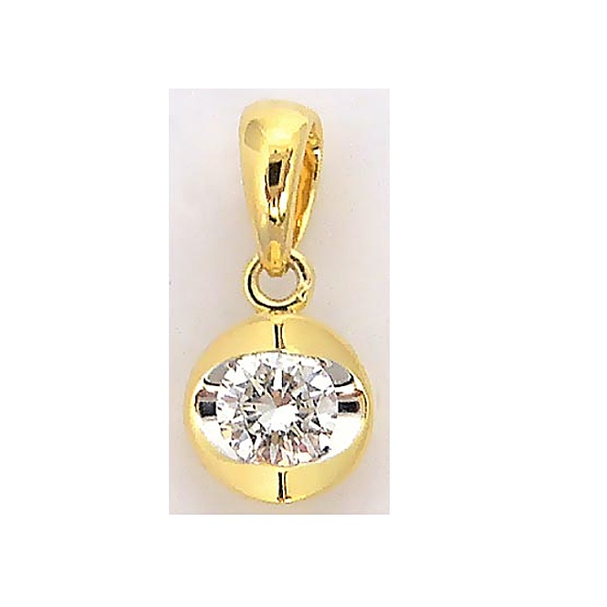 Poh Heng Jewellery 18K Diamond Pendant in Yellow Gold | Shopee Singapore