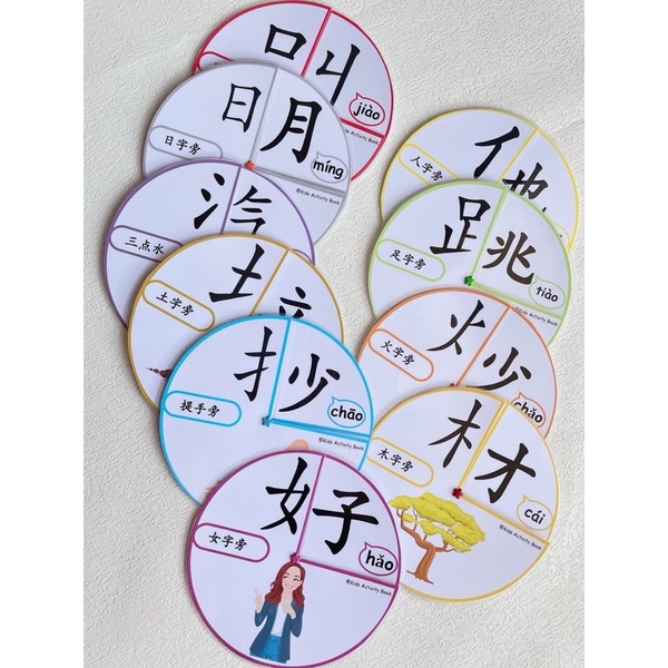 Spin the wheel Learning Mandarin Busy Book Quiet Book Chinese Toddler ...