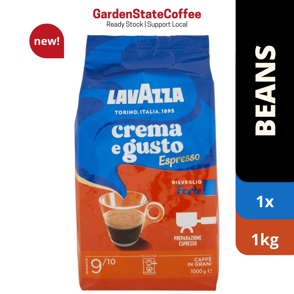 (1kg) Lavazza Crema e Gusto Espresso Forte (Whole Coffee Beans, Dark ...