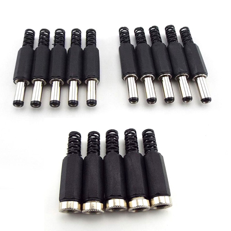 9mm 14mm DC male female M F Power Plug 5.5x 2.1mm Male Female Jack ...