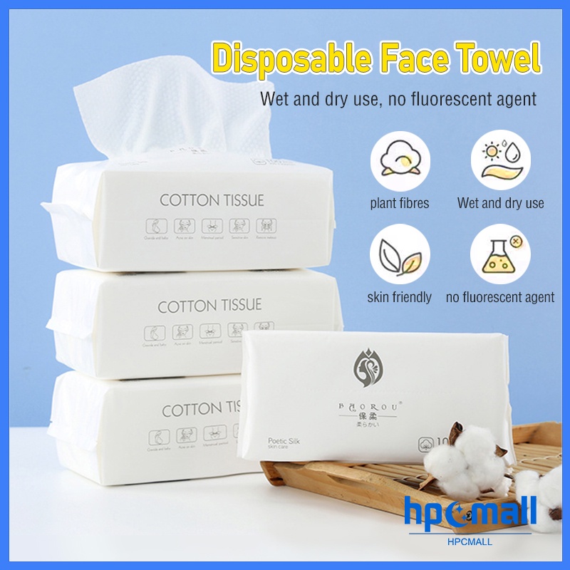 Face Towel Disposable Facial Cotton Towel, Makeup Remover Tissue/Towel ...