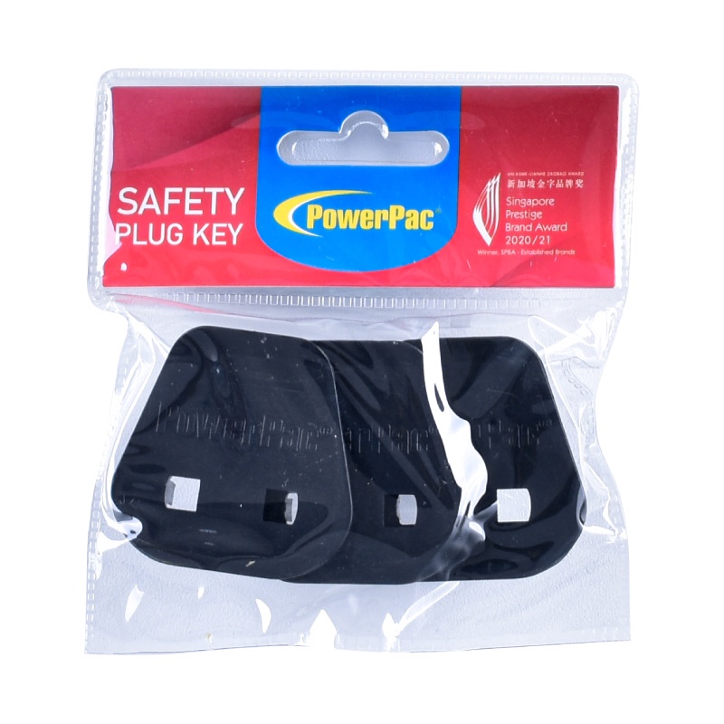 PowerPac Socket Plug Key 2 Pin To 3 Pin UK / Child Baby Safety ...