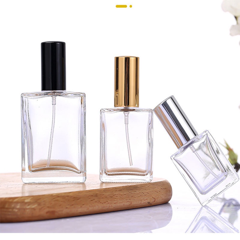 Big Transparent Perfume Bottle superfine nozzle alcohol Flat Square ...