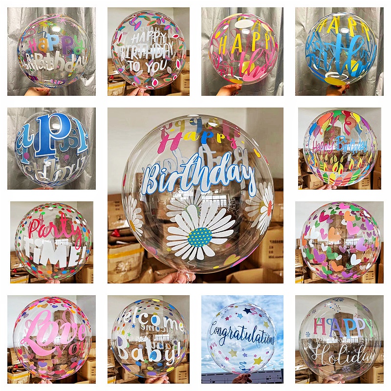 Transparent pvc Balloons/happy birthday pvc Balloons/happy birthday ...