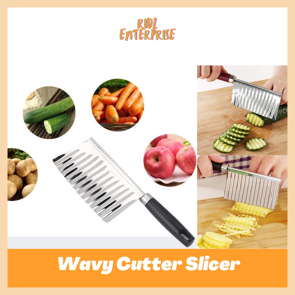 Quality Stainless Steel Potato Chip Vegetable Crinkle Wavy Cutter ...