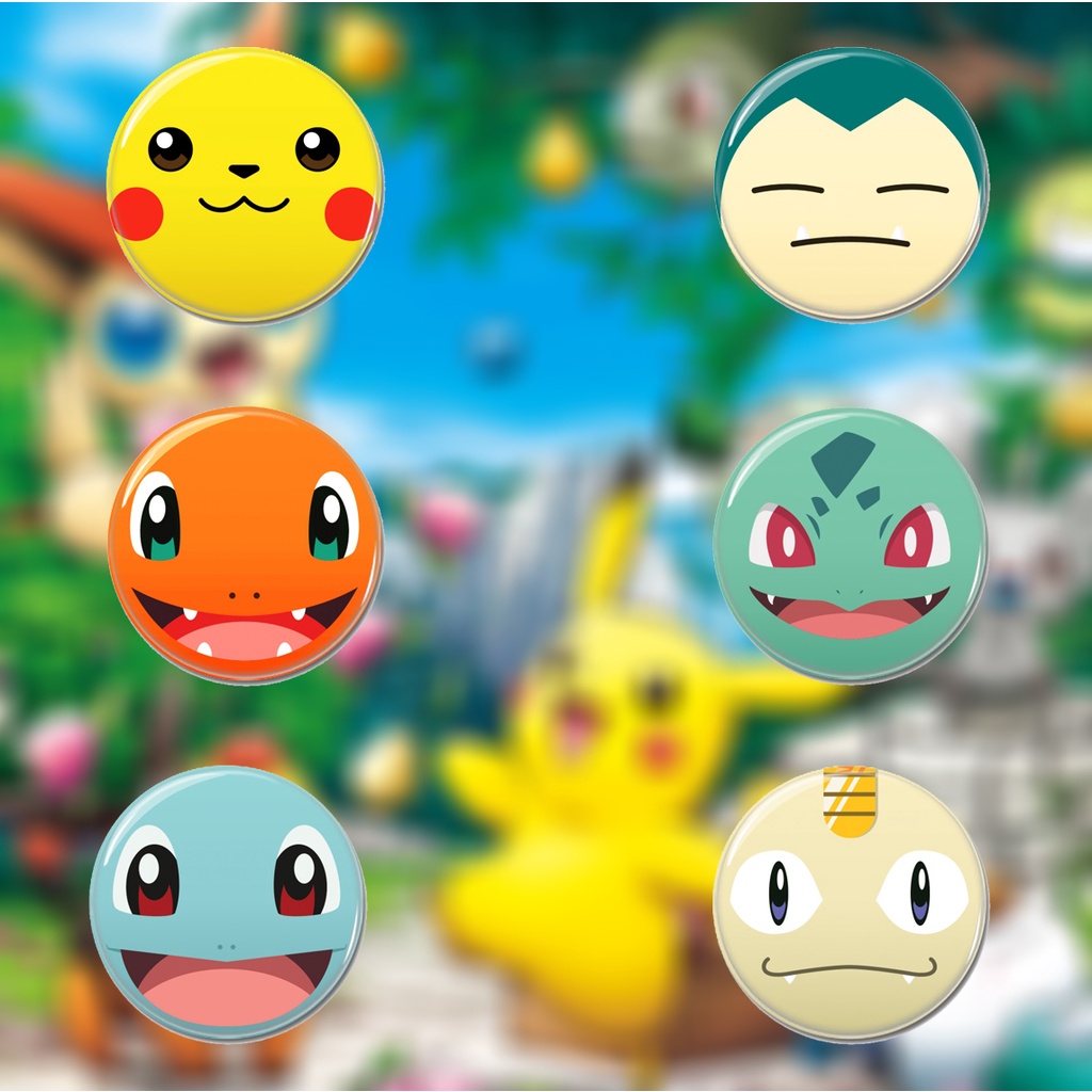 Pokemon Pikachu Charizard Badge for Backpack and Bag Decoration - Big ...