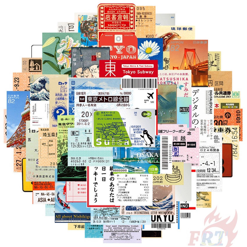 110Pcs/Set Japanese Customs & Culture Art Series B Stickers Waterproof ...