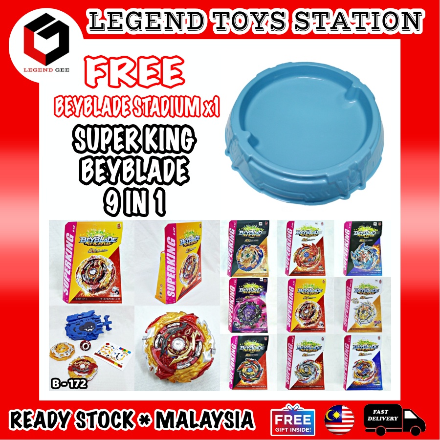 9in1 / Free Stadium - SUPER KING BEYBLADE BURST KID PLAY TOY SET WITH ...