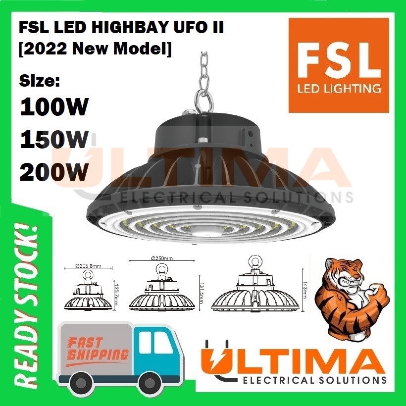 FSL LED HIGHBAY UFO TYPE 70W , 100W , 150W , 200W | Shopee Singapore