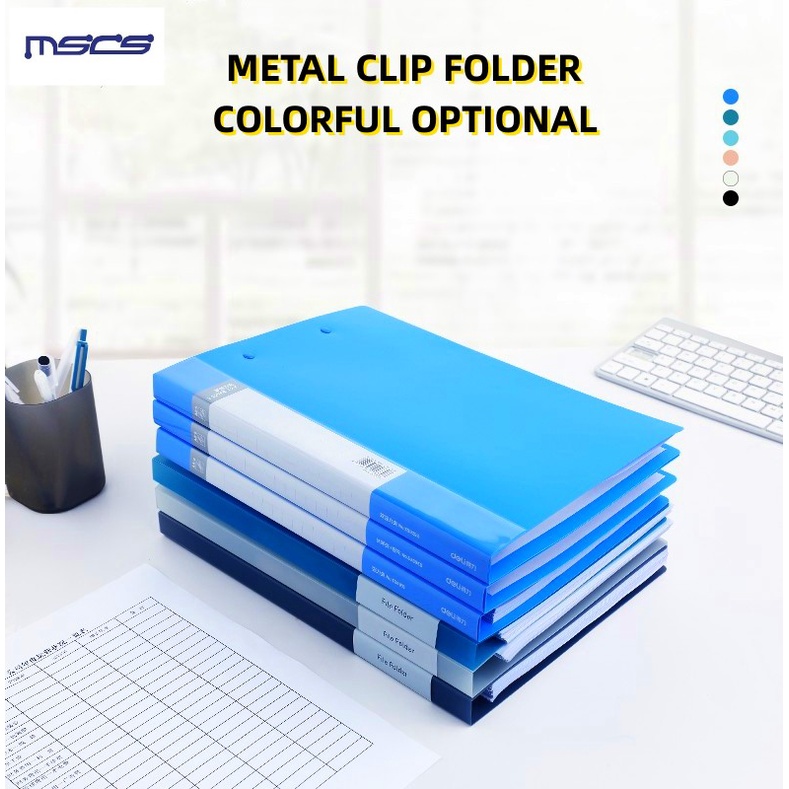 Clip-on A4 Folder/2.0 Ring File -Waterproof Clear and Colored | Shopee ...