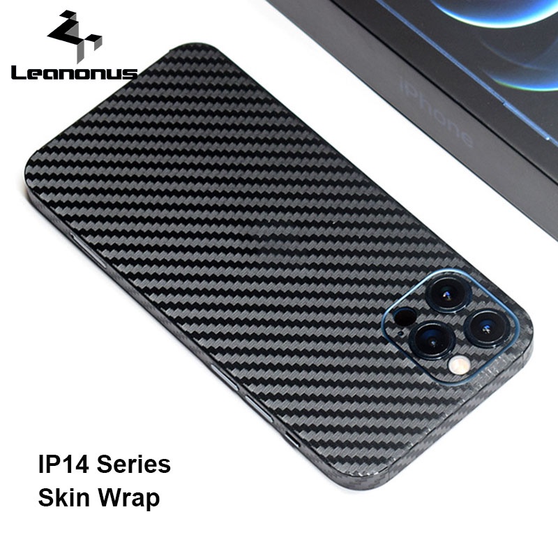 Carbon Fiber Decal Skin Compatible for iPhone 14 13 15 16 Pro Max Plain ...