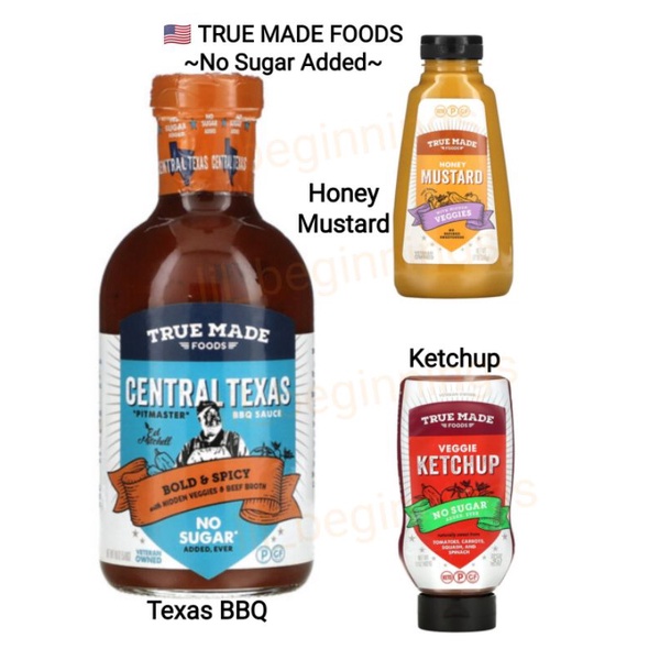 TRUE MADE FOODS, BBQ Sauce / Honey Mustard / Ketchup, No Sugar Added ...