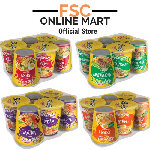 [FSC] Mamee Express Mee Cup Noodles 65gm x 6cup (Value Pack) instant ...