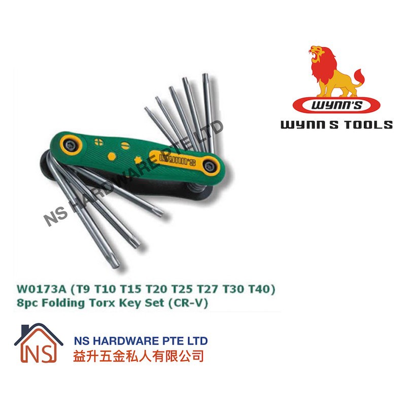 Wynn's W0173A Foldable Torx Tool Set / 8 PCS Star Allen Key | Shopee ...